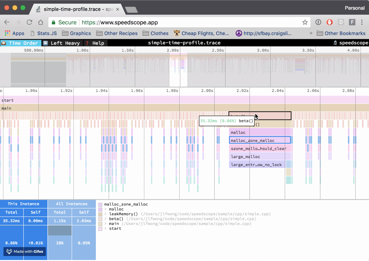speedscope - Interactive Flamegraph Explorer